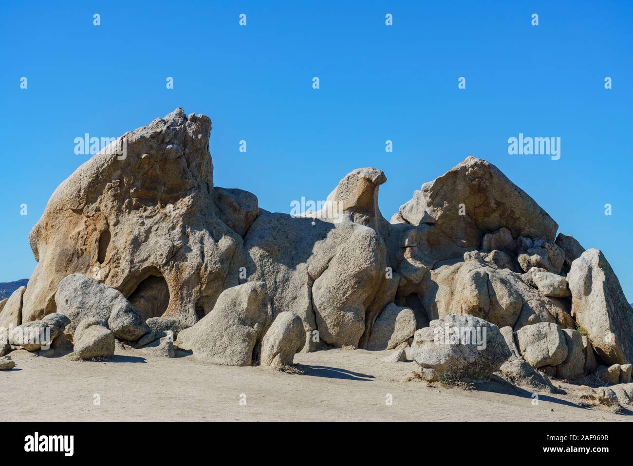 Morning view of the Eagle Rock on Pacific Crest Trail at Warner Springs ...