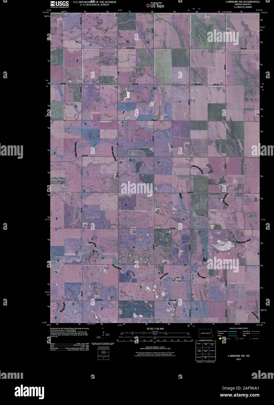 Map of larimore hi-res stock photography and images - Alamy