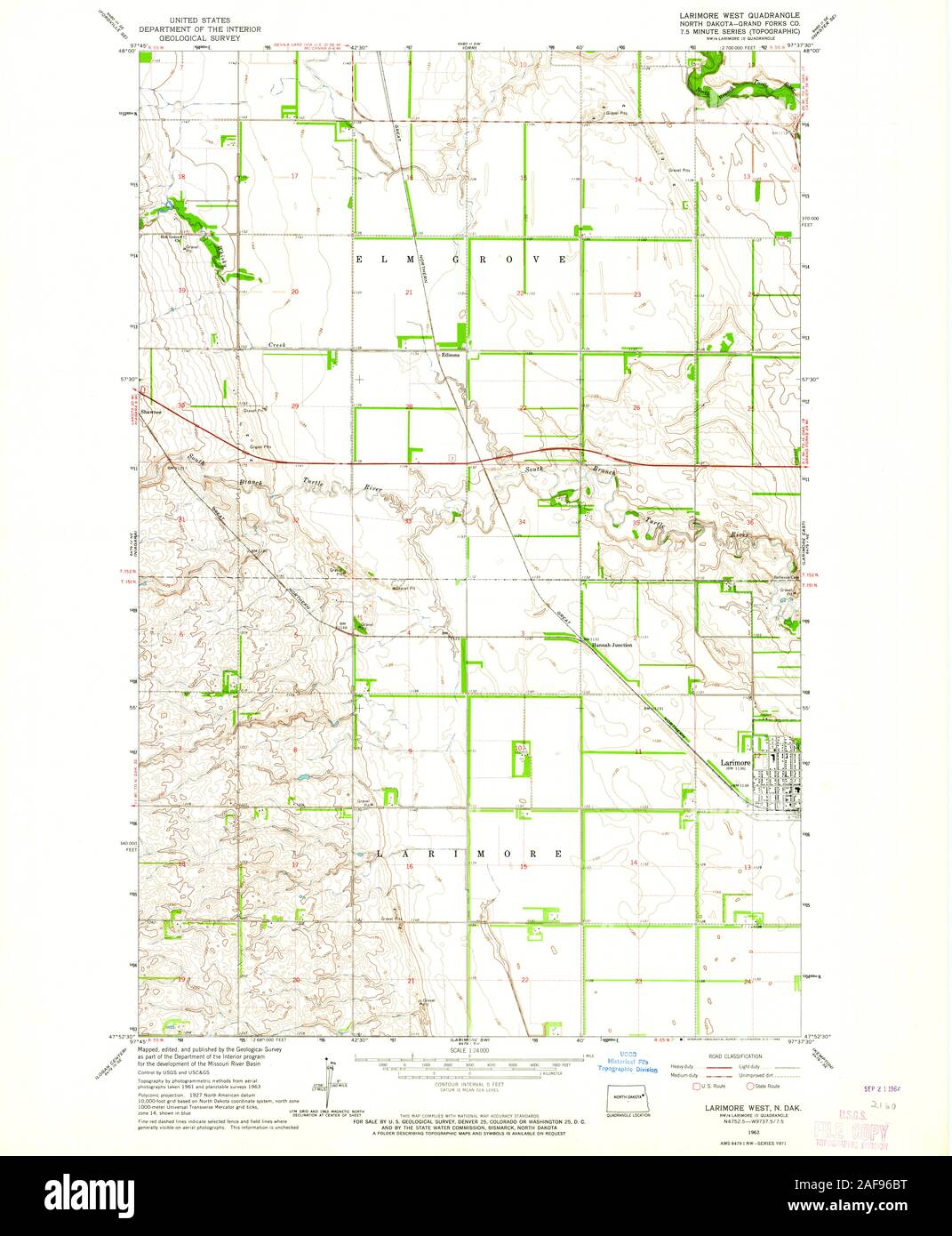 Map of larimore hi-res stock photography and images - Alamy
