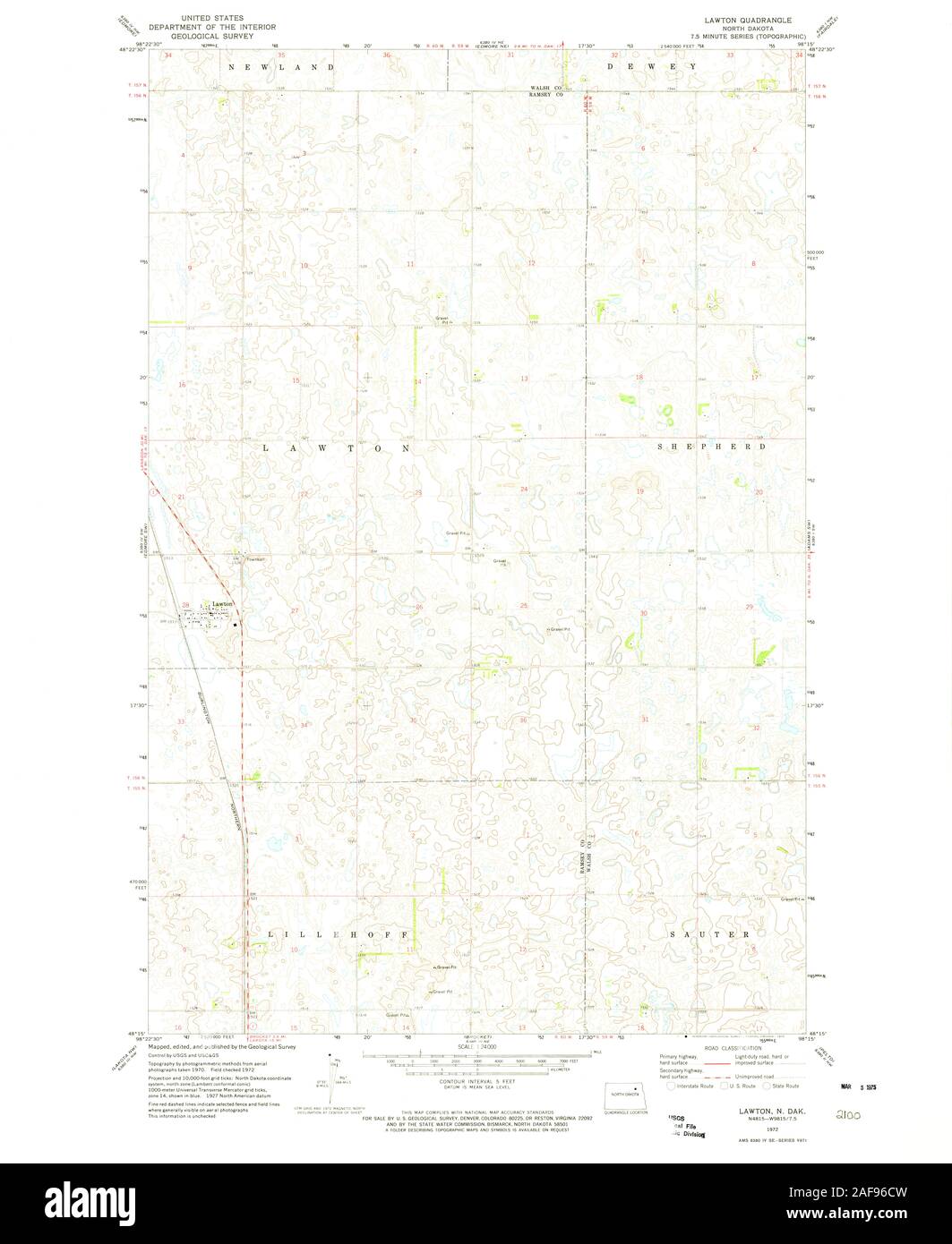 Map of lawton north dakota hi-res stock photography and images - Alamy
