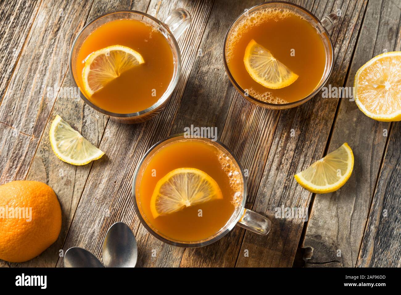 Homemade Warm Russian Tea Christmas Punch with Citrus Stock Photo - Alamy