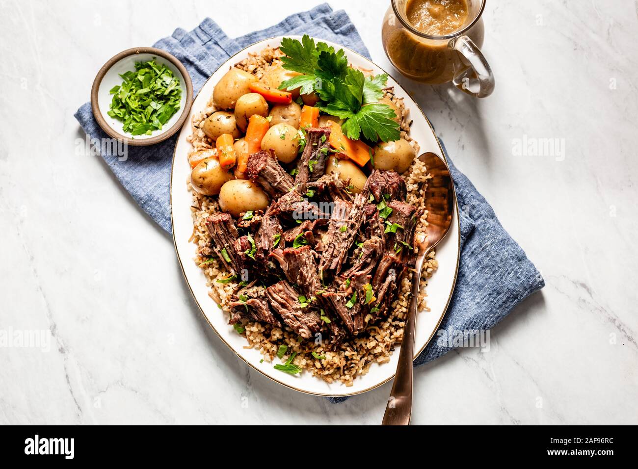 Beef Meat Pot Roast Stock Photo - Alamy