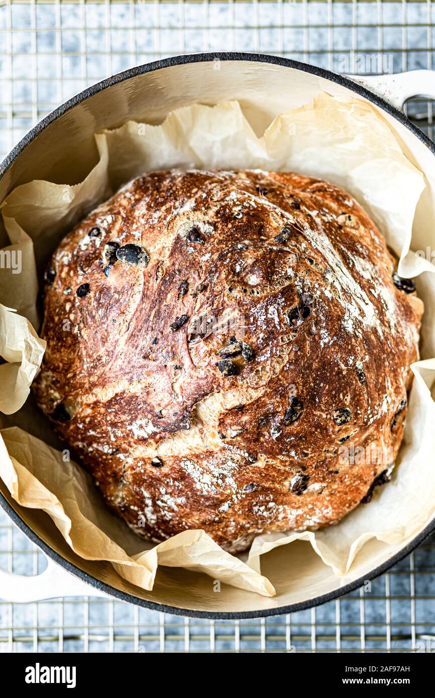 Kalamata Olive Bread Stock Photo - Alamy