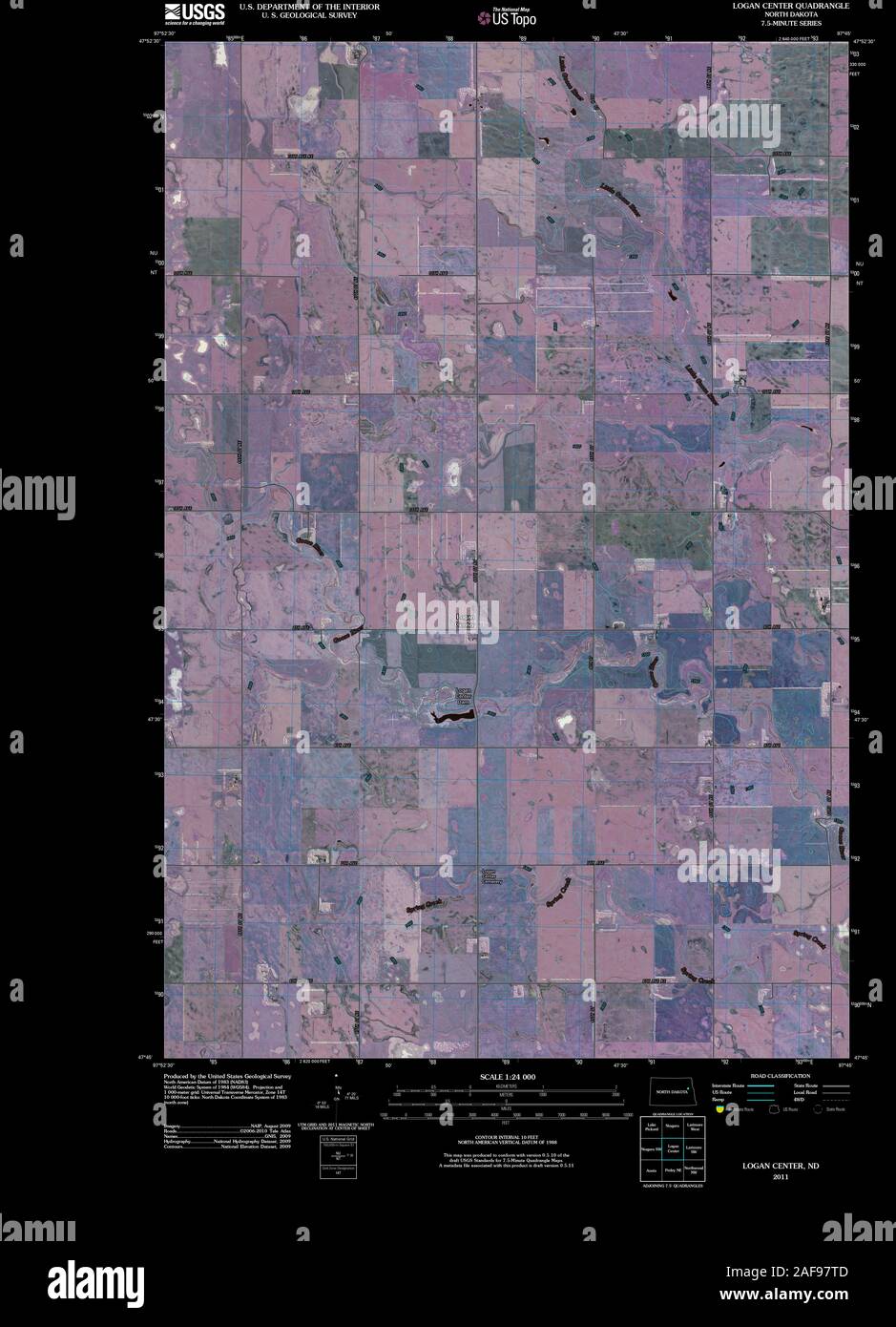 Center north dakota map hi-res stock photography and images - Alamy