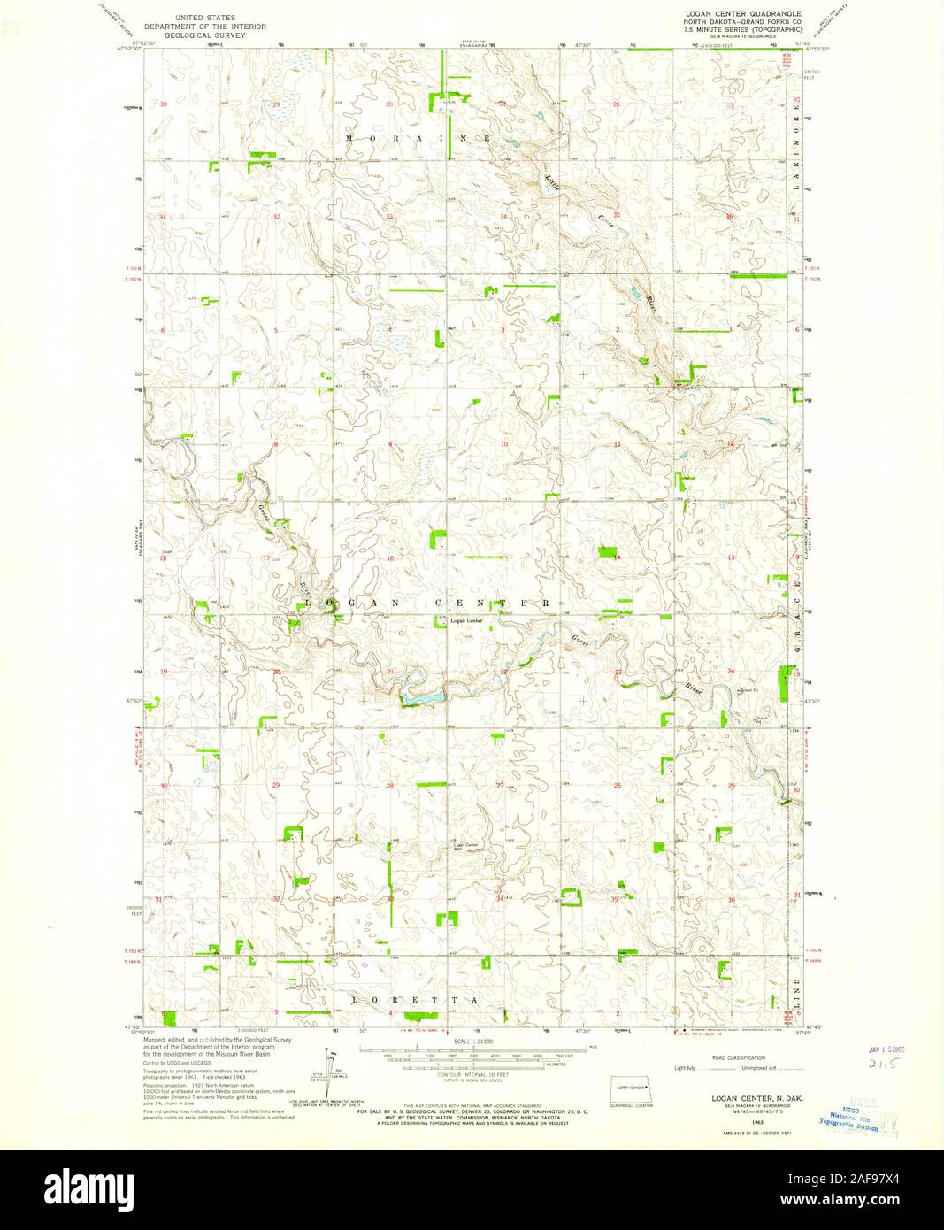 Map of center north dakota hi-res stock photography and images - Alamy