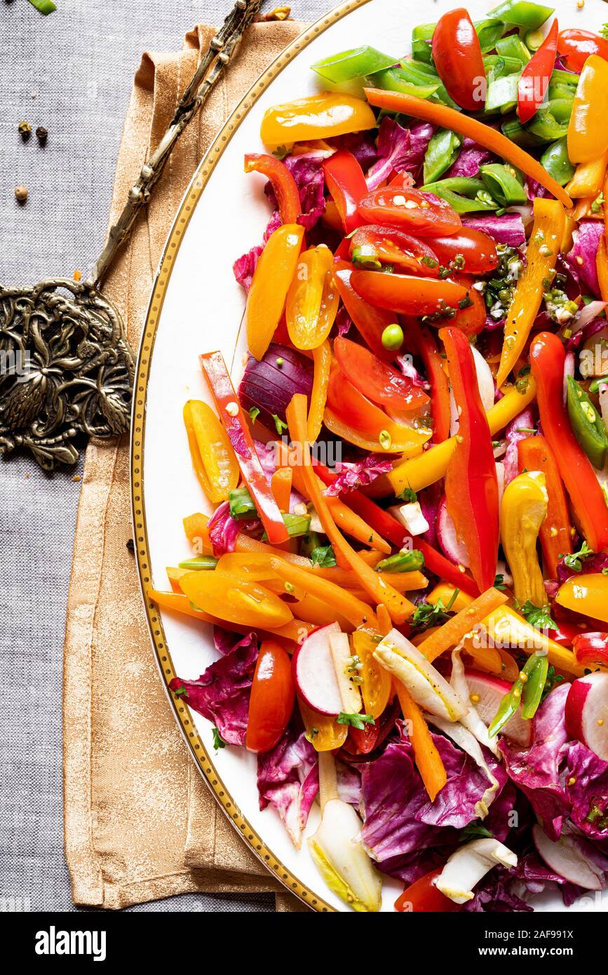 Chopped Salad with Fresh Chive Vinaigrette Stock Photo - Alamy