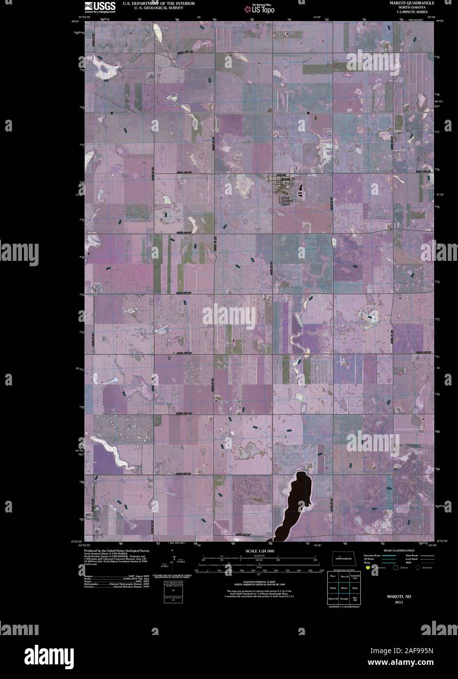 Map of makoti north dakota hi-res stock photography and images - Alamy