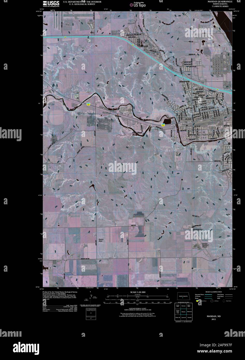 Map of mandan hi-res stock photography and images - Alamy