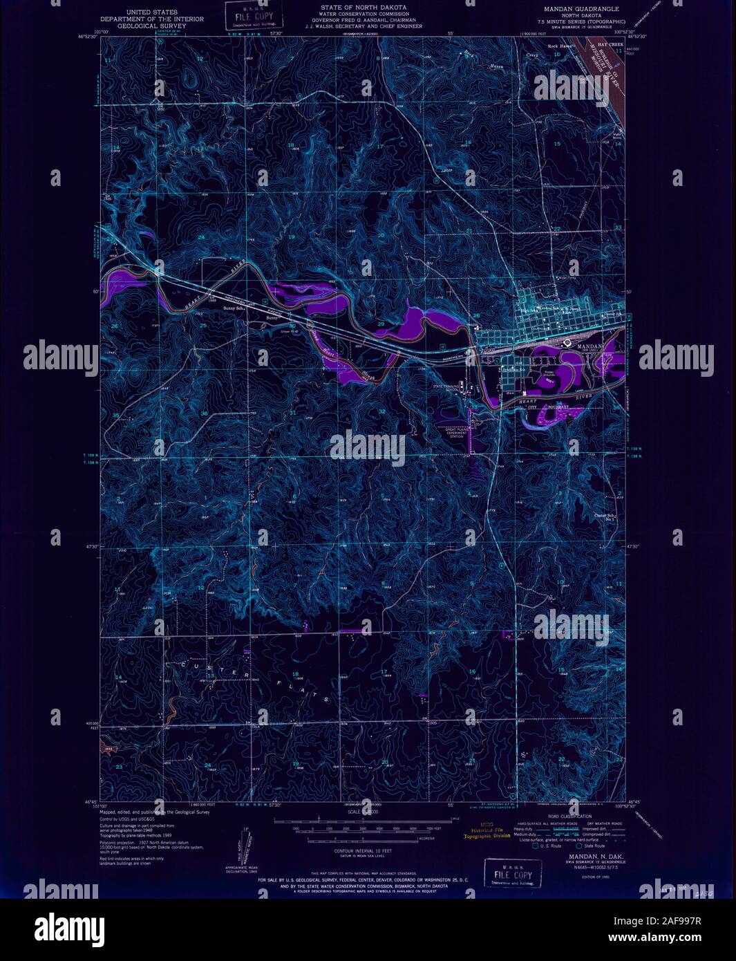 Map of mandan hi-res stock photography and images - Alamy
