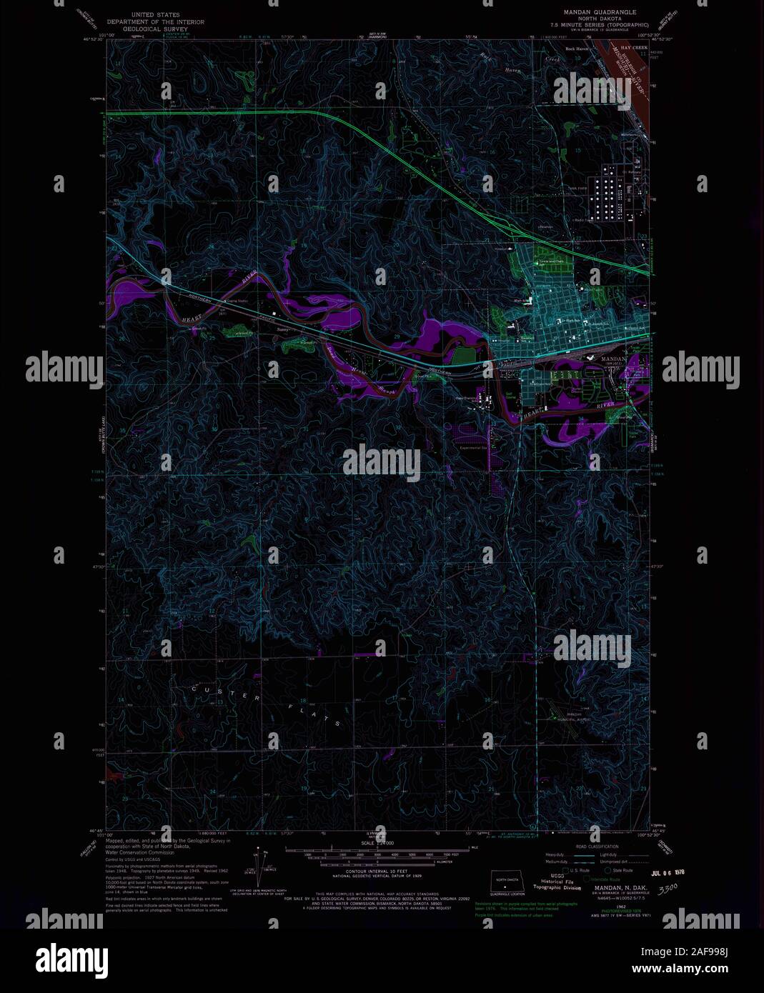 Map of mandan hi-res stock photography and images - Alamy
