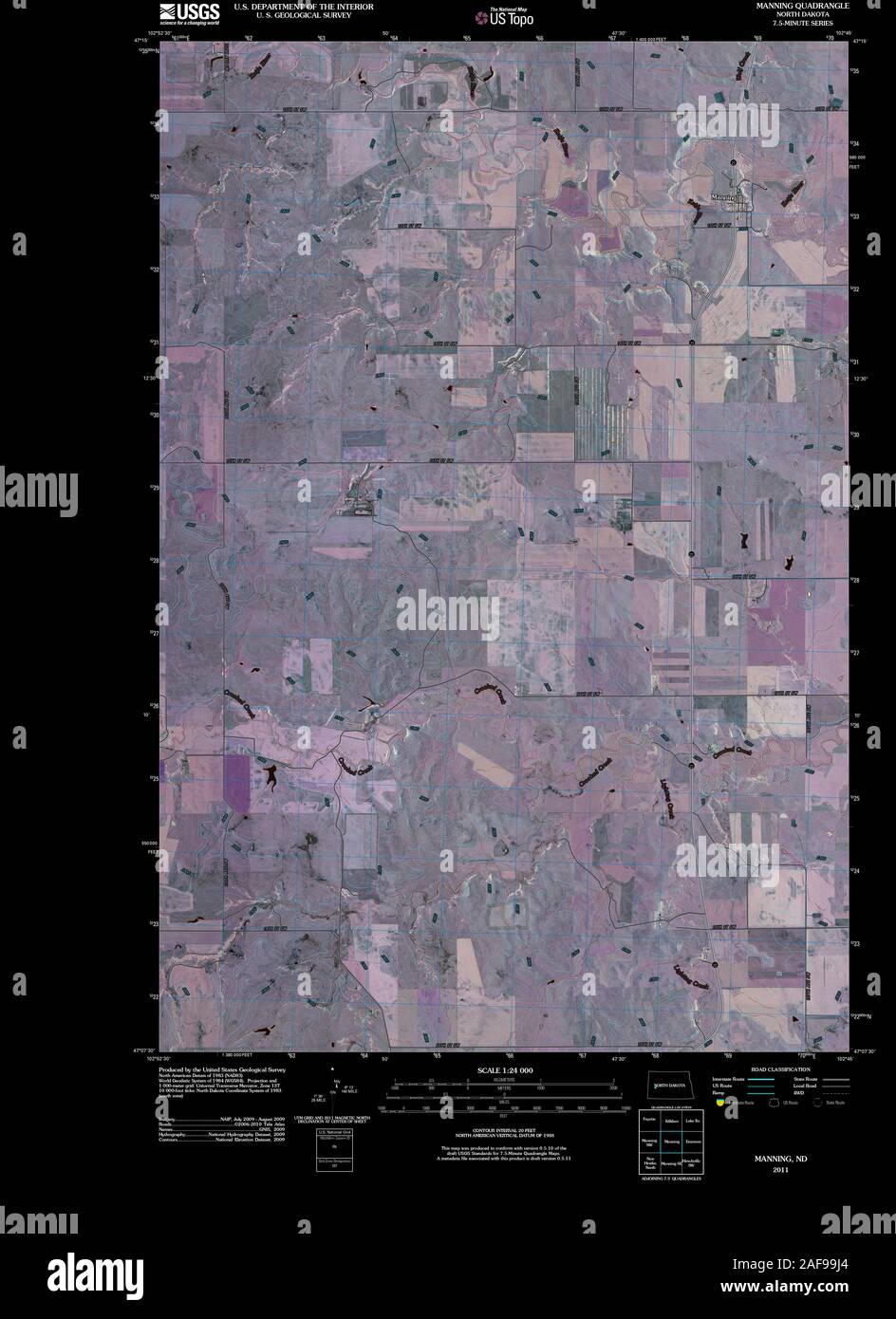 Manning north dakota map hi-res stock photography and images - Alamy