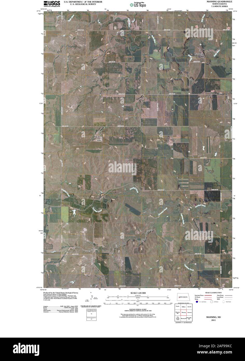 Manning north dakota map hi-res stock photography and images - Alamy