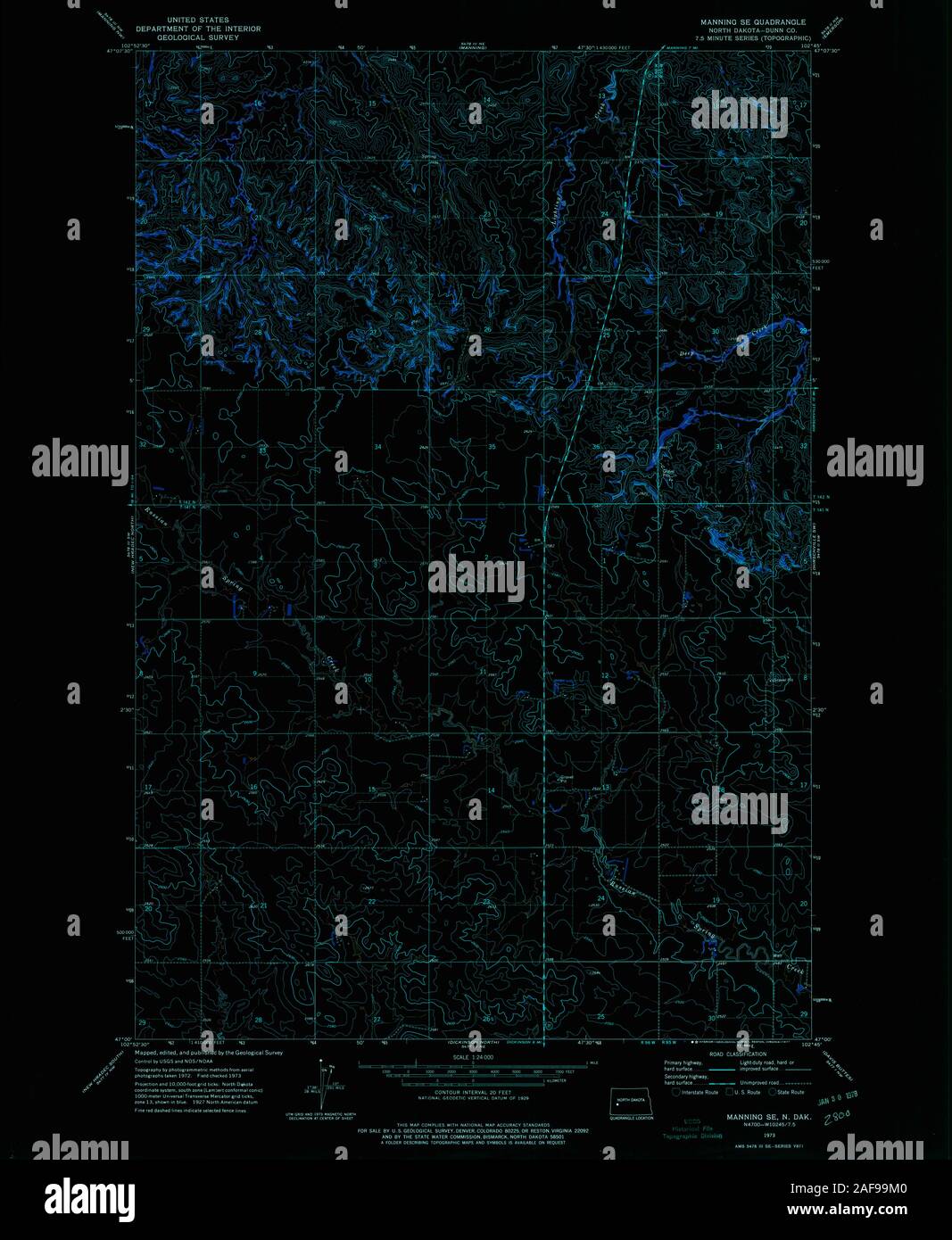 Manning north dakota map hi-res stock photography and images - Alamy