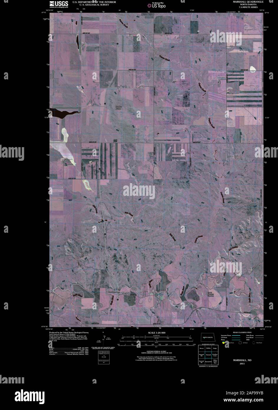 Map of marshall north dakota hi-res stock photography and images - Alamy