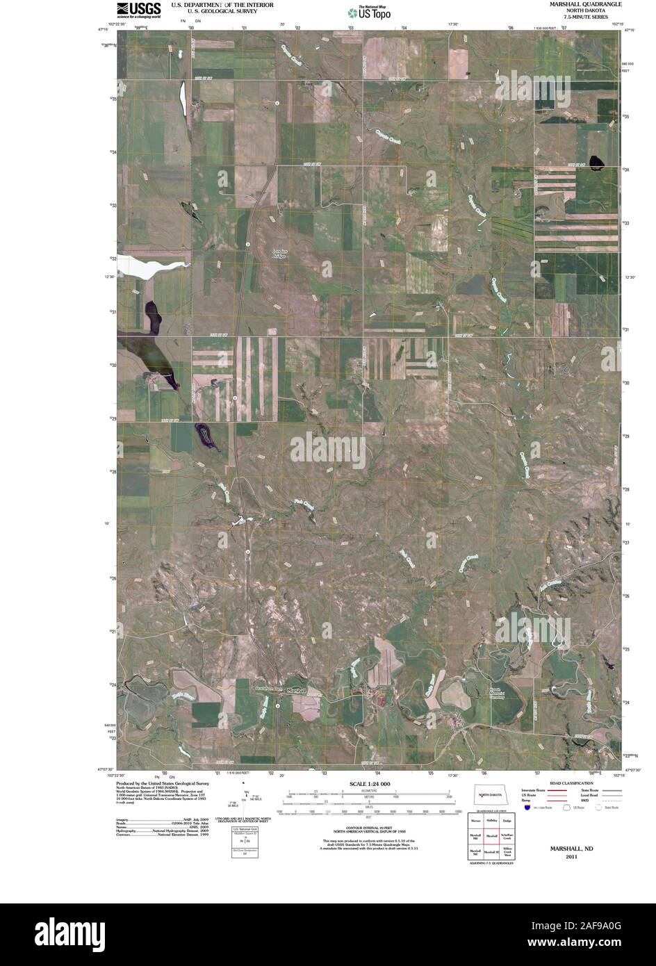 Map of marshall north dakota hi-res stock photography and images - Alamy