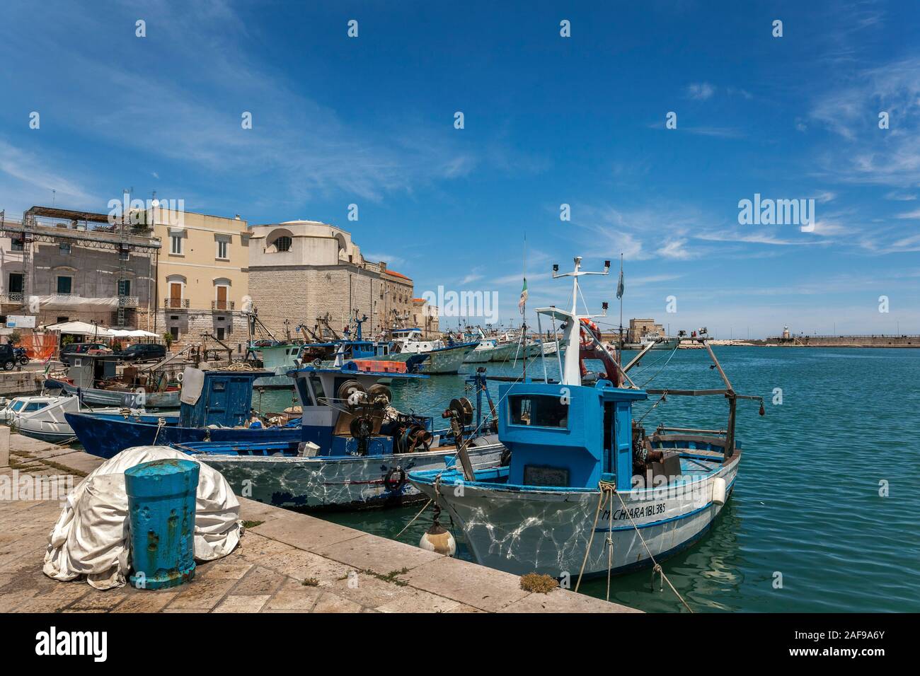 Fishing Boats and Trawlers in the Port of Trani, Bari, Apulia, Puglia ...