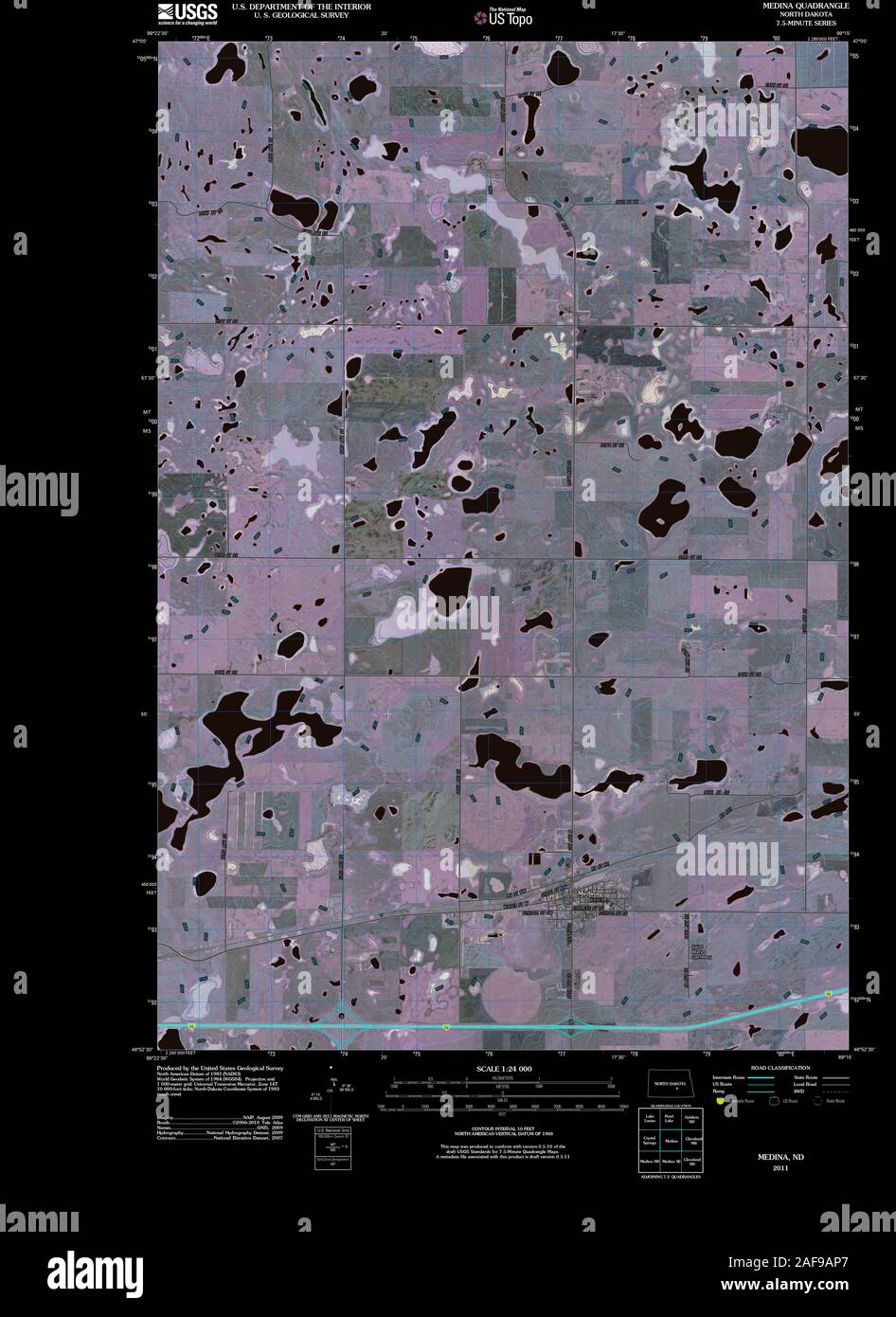 Medina north dakota map hi-res stock photography and images - Alamy
