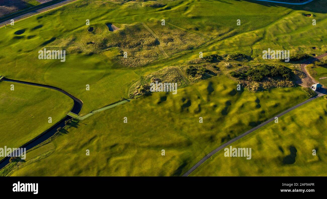 Detailed View of St Andrews Old Course topography. Scottish Golf Course ...