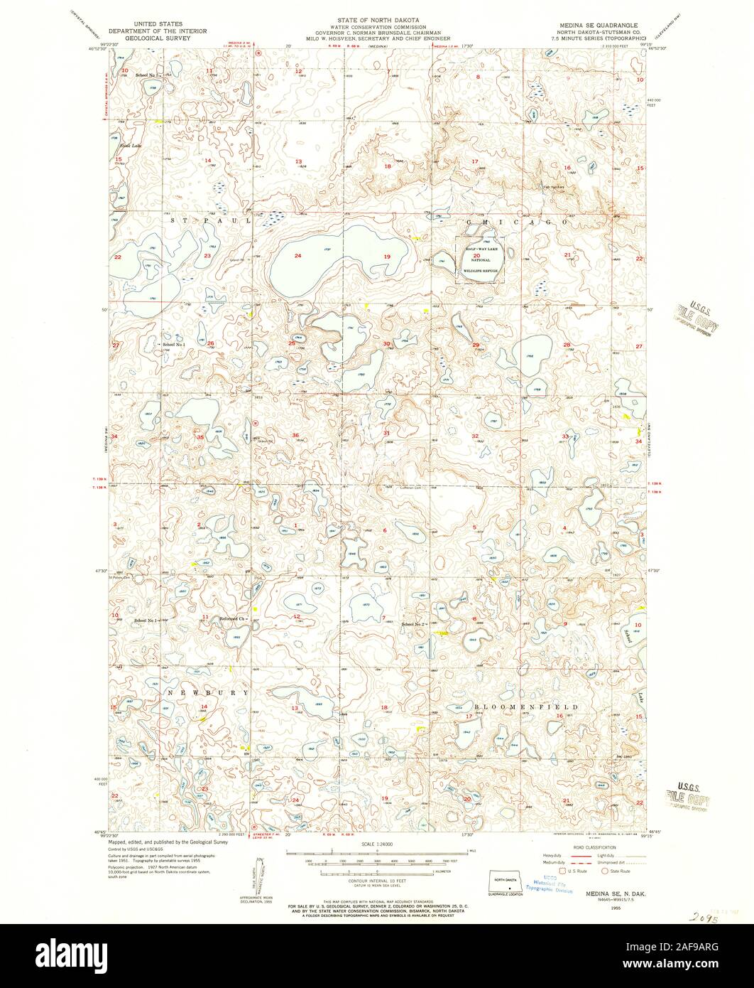 Map of medina north dakota hi-res stock photography and images - Alamy