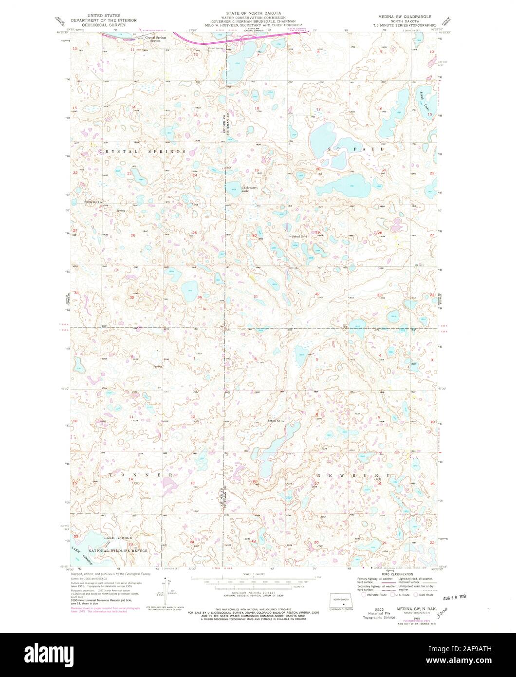 Map of medina north dakota Cut Out Stock Images & Pictures - Alamy