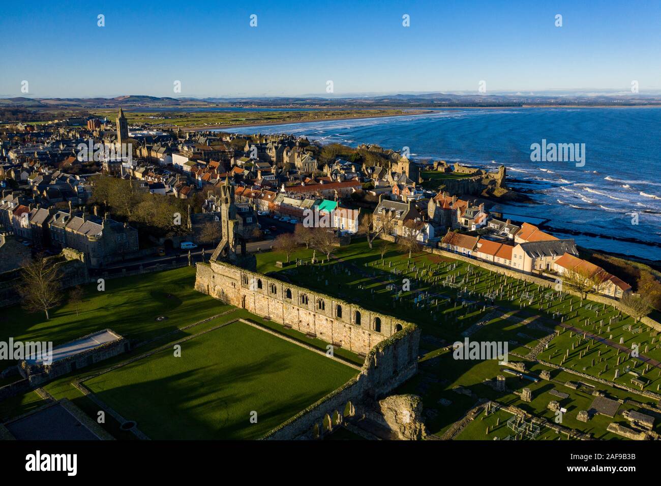 Aerial view st andrews fife hi-res stock photography and images - Alamy