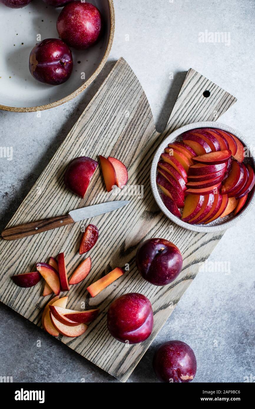 Plum chopped hi-res stock photography and images - Alamy