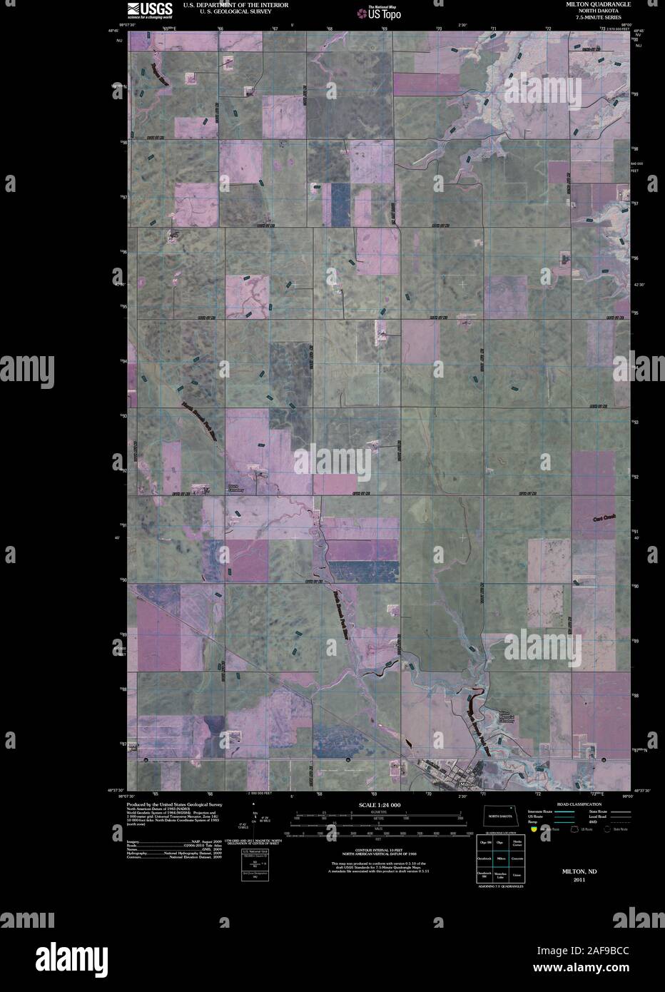Milton north dakota map hi-res stock photography and images - Alamy