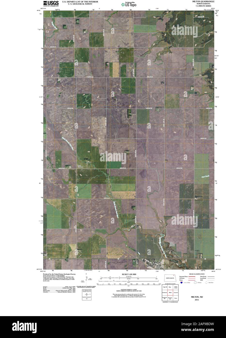 Map of milton north dakota hi-res stock photography and images - Alamy
