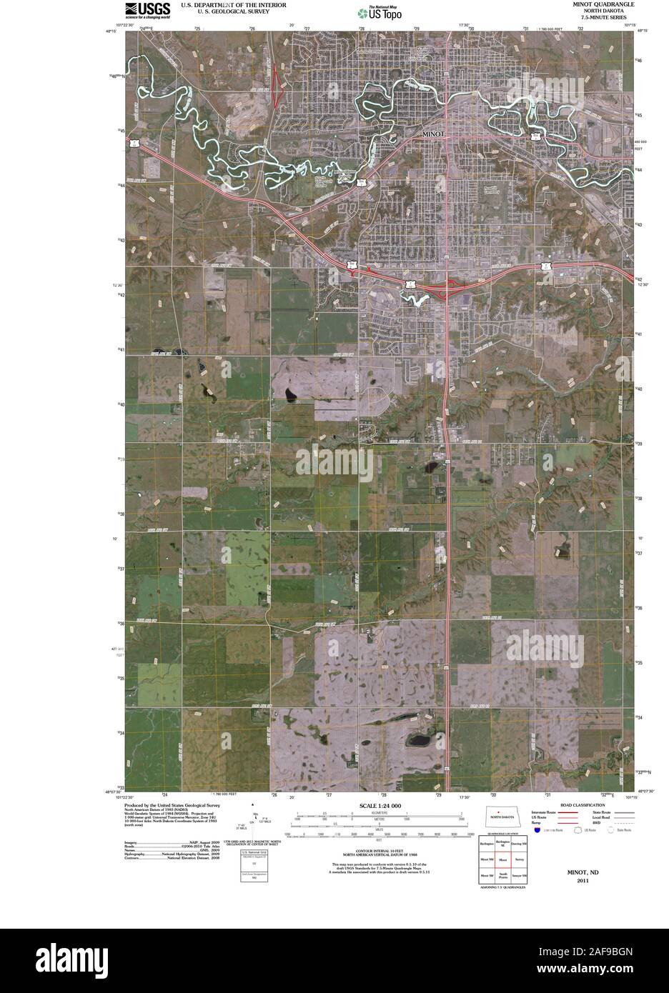 Map of minot Cut Out Stock Images & Pictures - Alamy