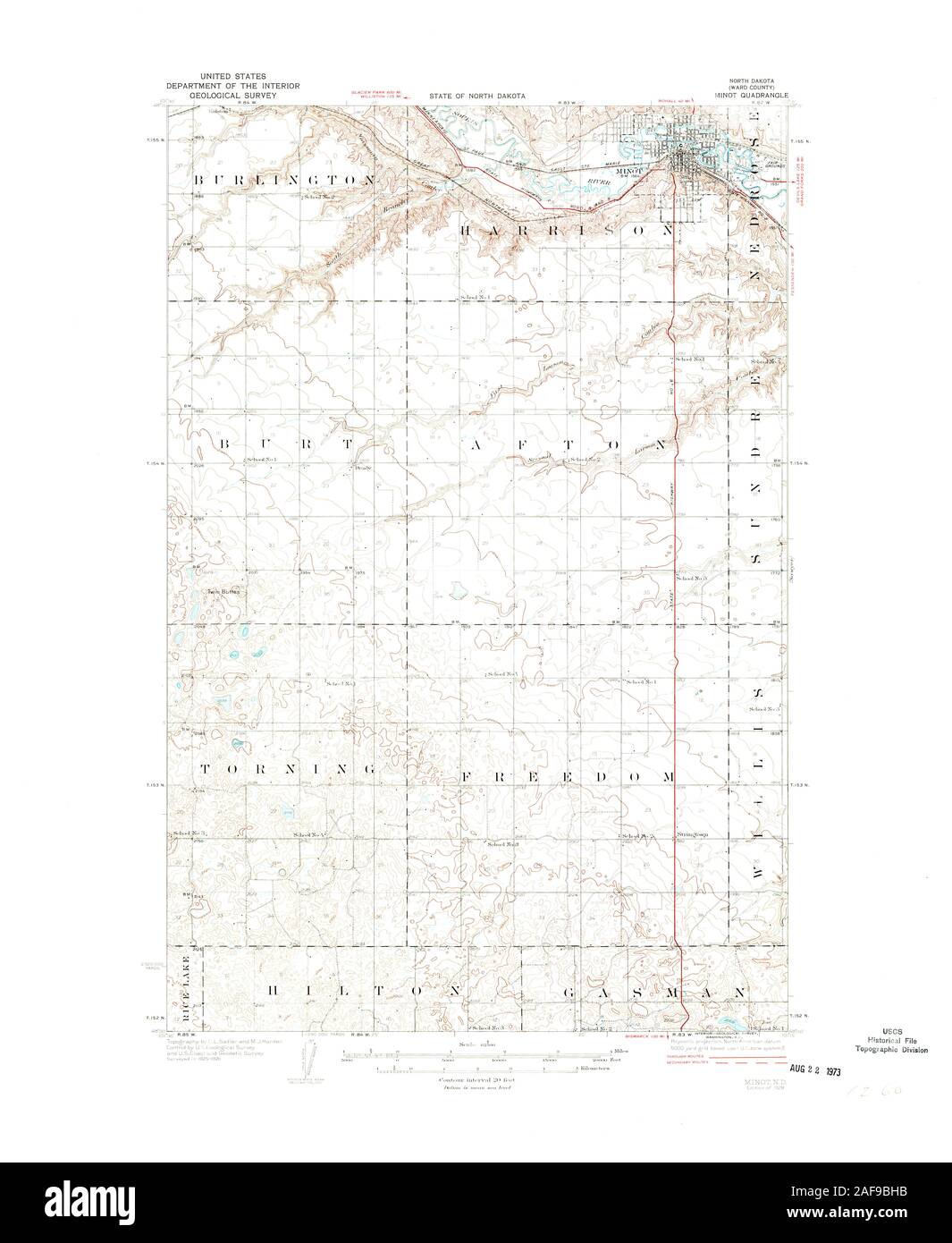 Map of minot hi-res stock photography and images - Alamy