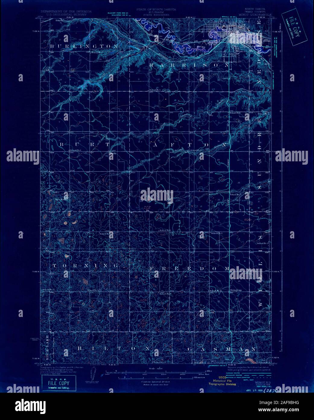 Map of minot hi-res stock photography and images - Alamy