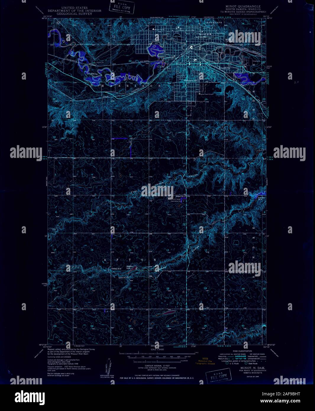 Map of minot hi-res stock photography and images - Alamy