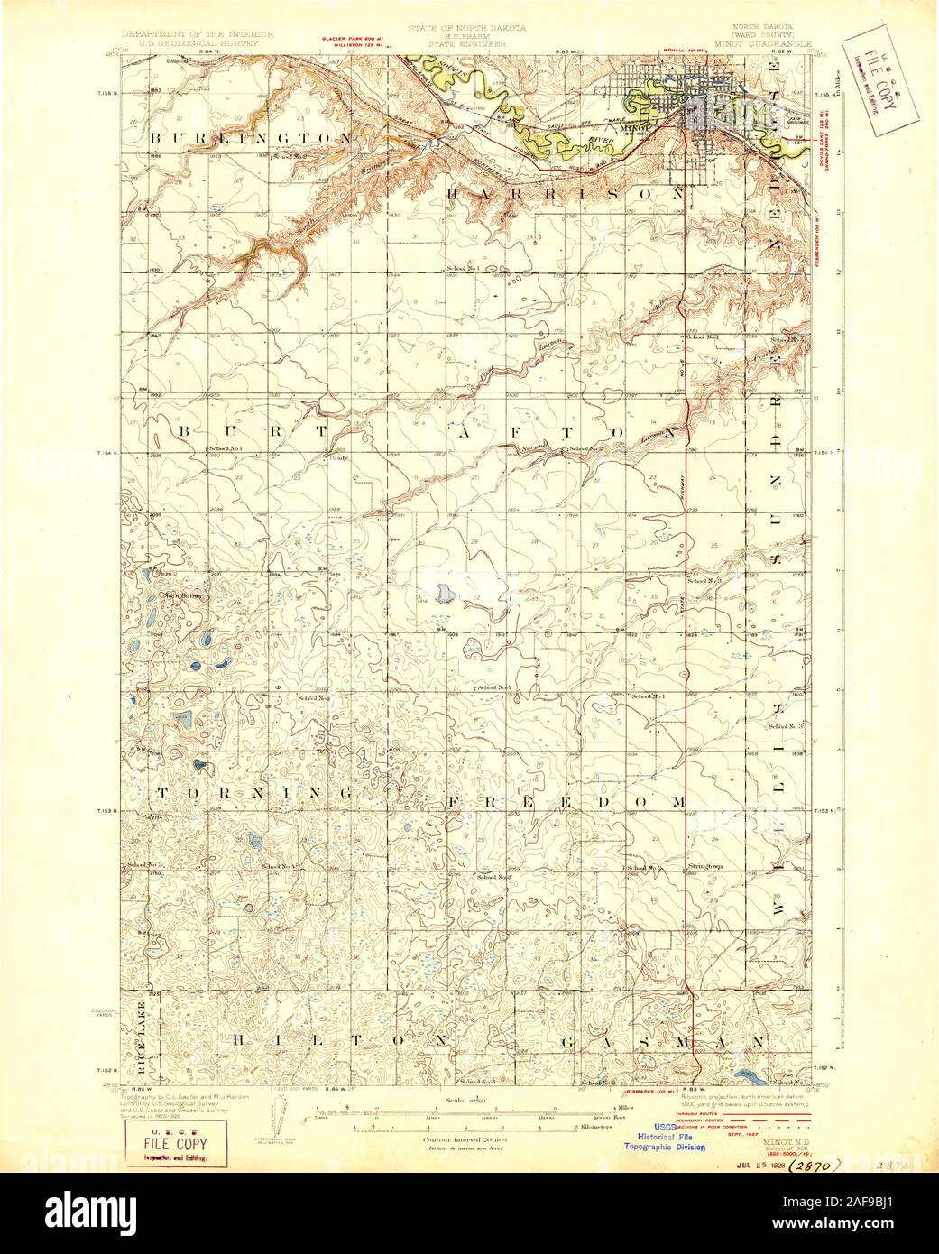 Map of minot hi-res stock photography and images - Alamy