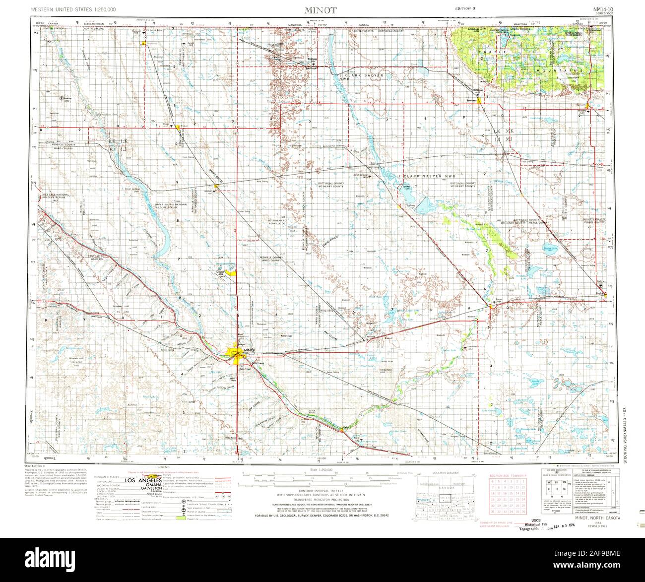 Map of minot hi-res stock photography and images - Alamy