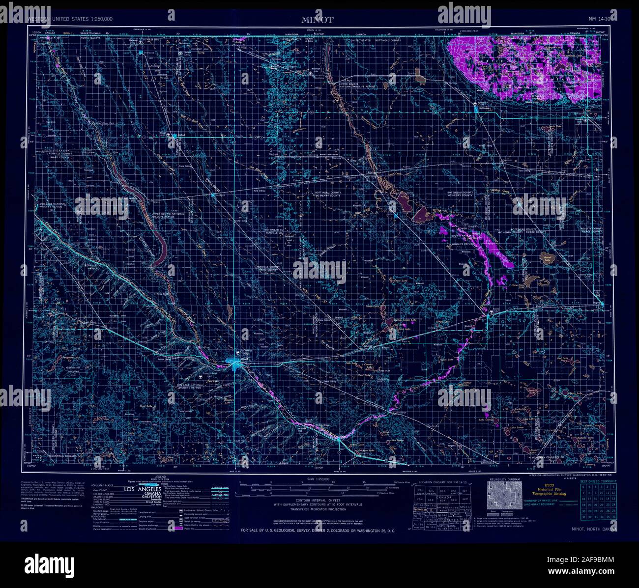 Map of minot hi-res stock photography and images - Alamy