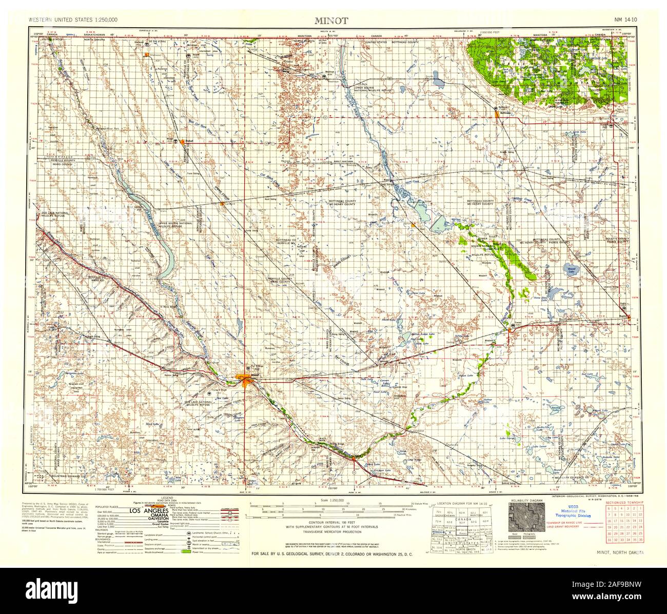 Map of minot hi-res stock photography and images - Alamy