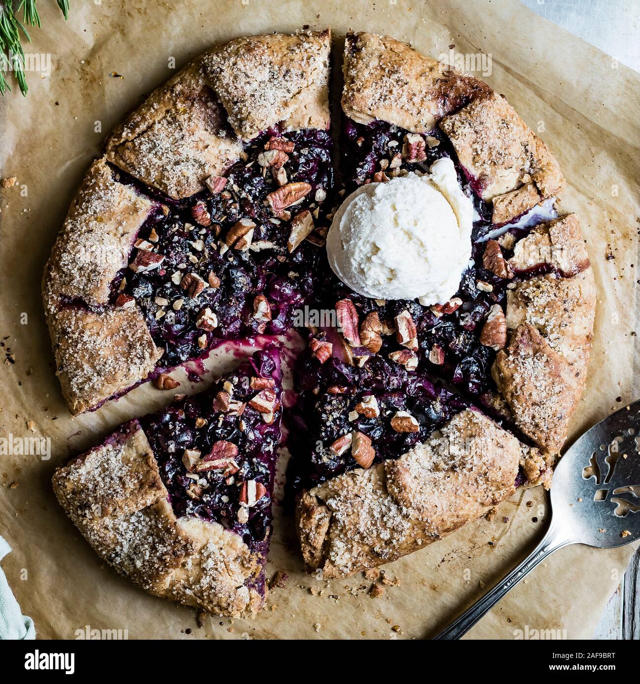 Pear & Grape Galette Stock Photo - Alamy