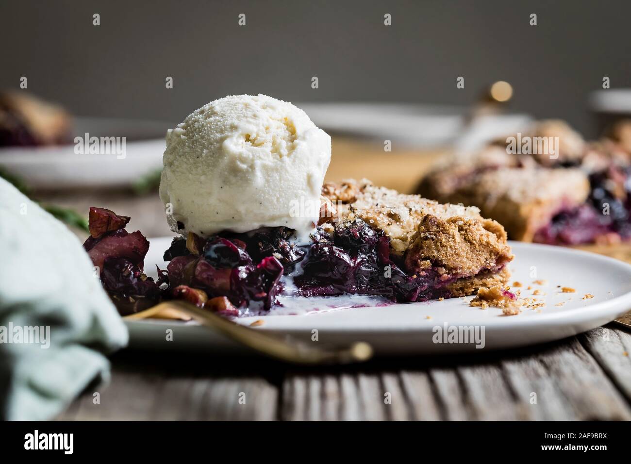Pear & Grape Galette Stock Photo - Alamy