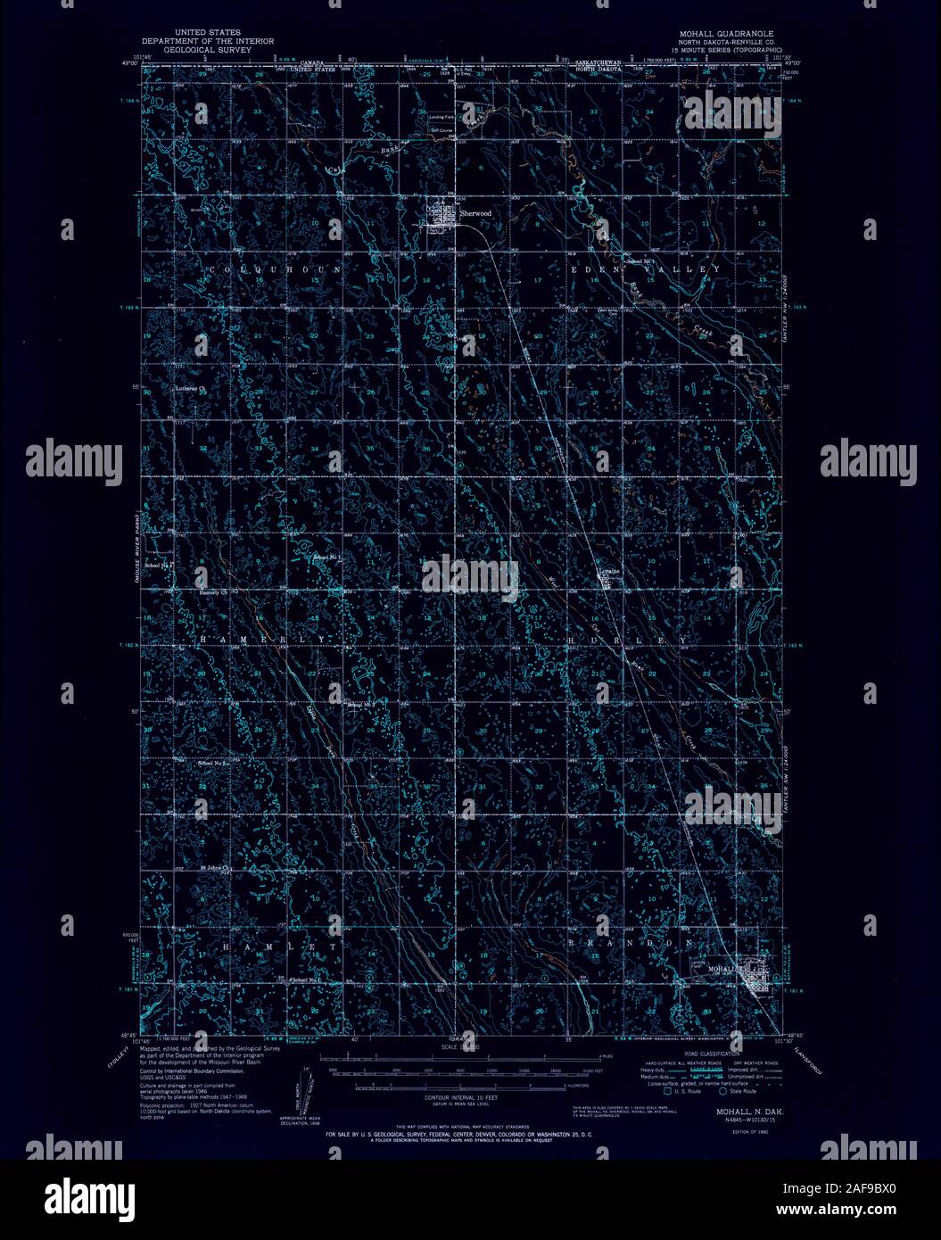 Map of mohall hi-res stock photography and images - Alamy