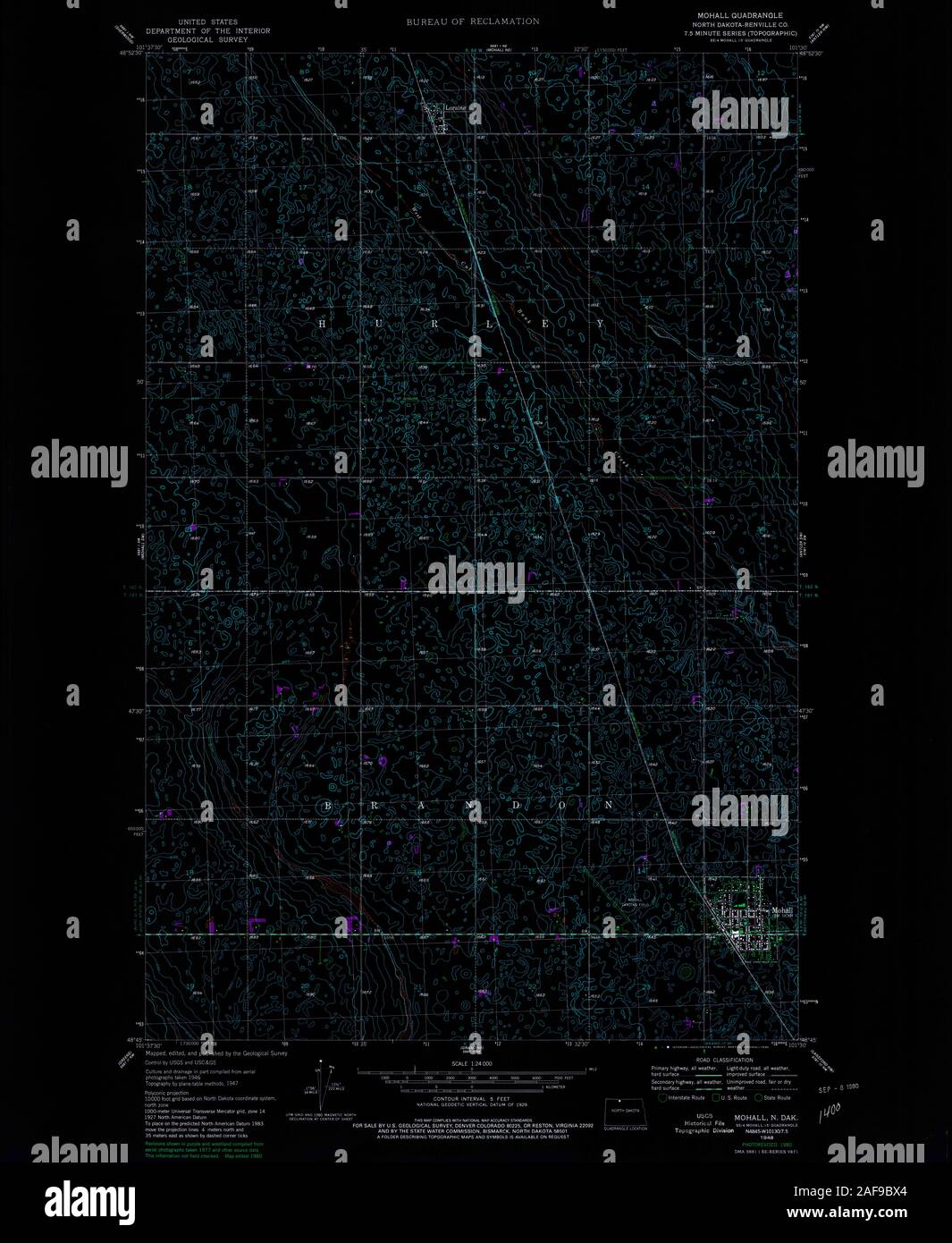 Map of mohall hi-res stock photography and images - Alamy