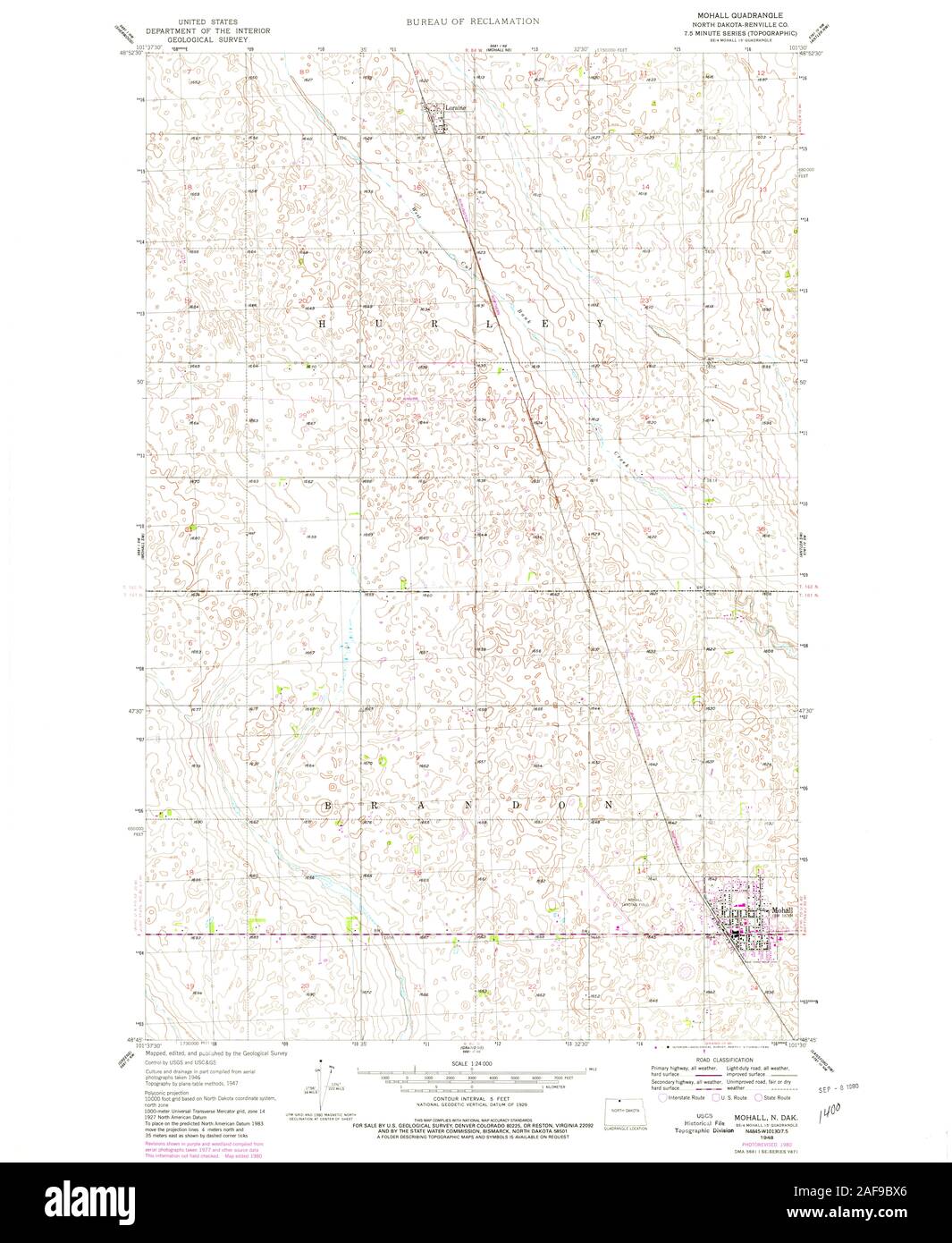 Map of mohall hi-res stock photography and images - Alamy