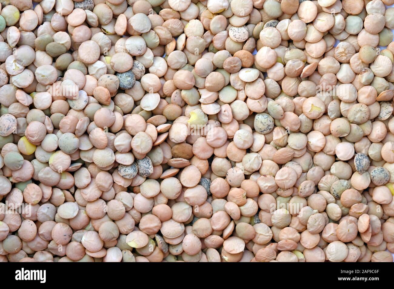 Grains of green lentils top view background. Raw lentils close-up Stock ...