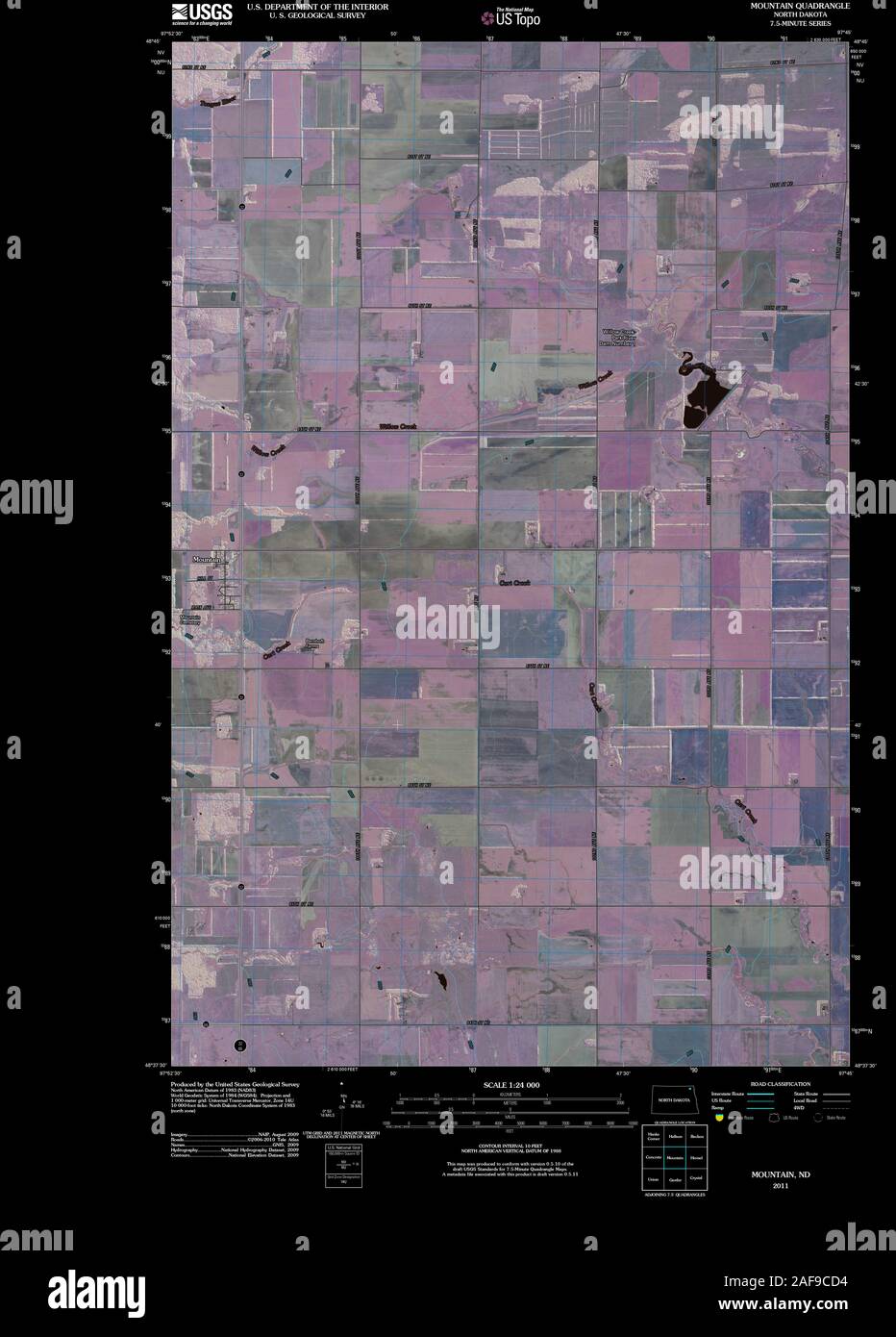 Map of mountain north dakota hi-res stock photography and images - Alamy
