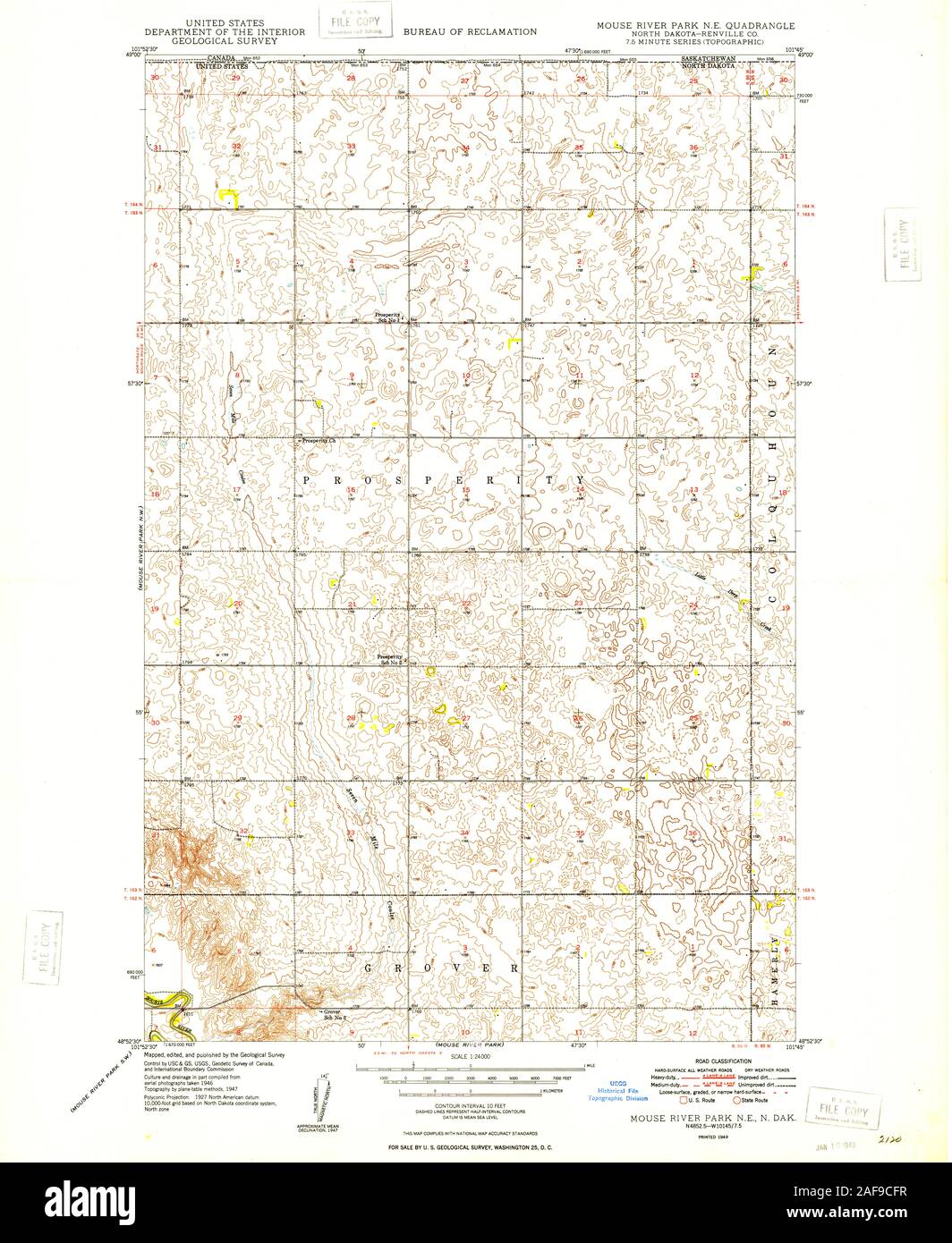 Park river north dakota map hi-res stock photography and images - Alamy
