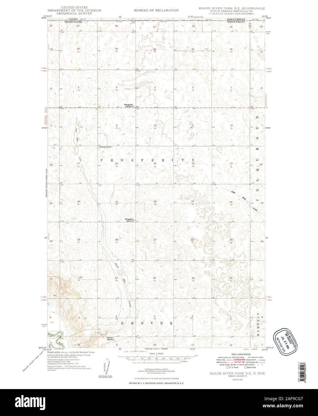 Park river north dakota map hi-res stock photography and images - Alamy