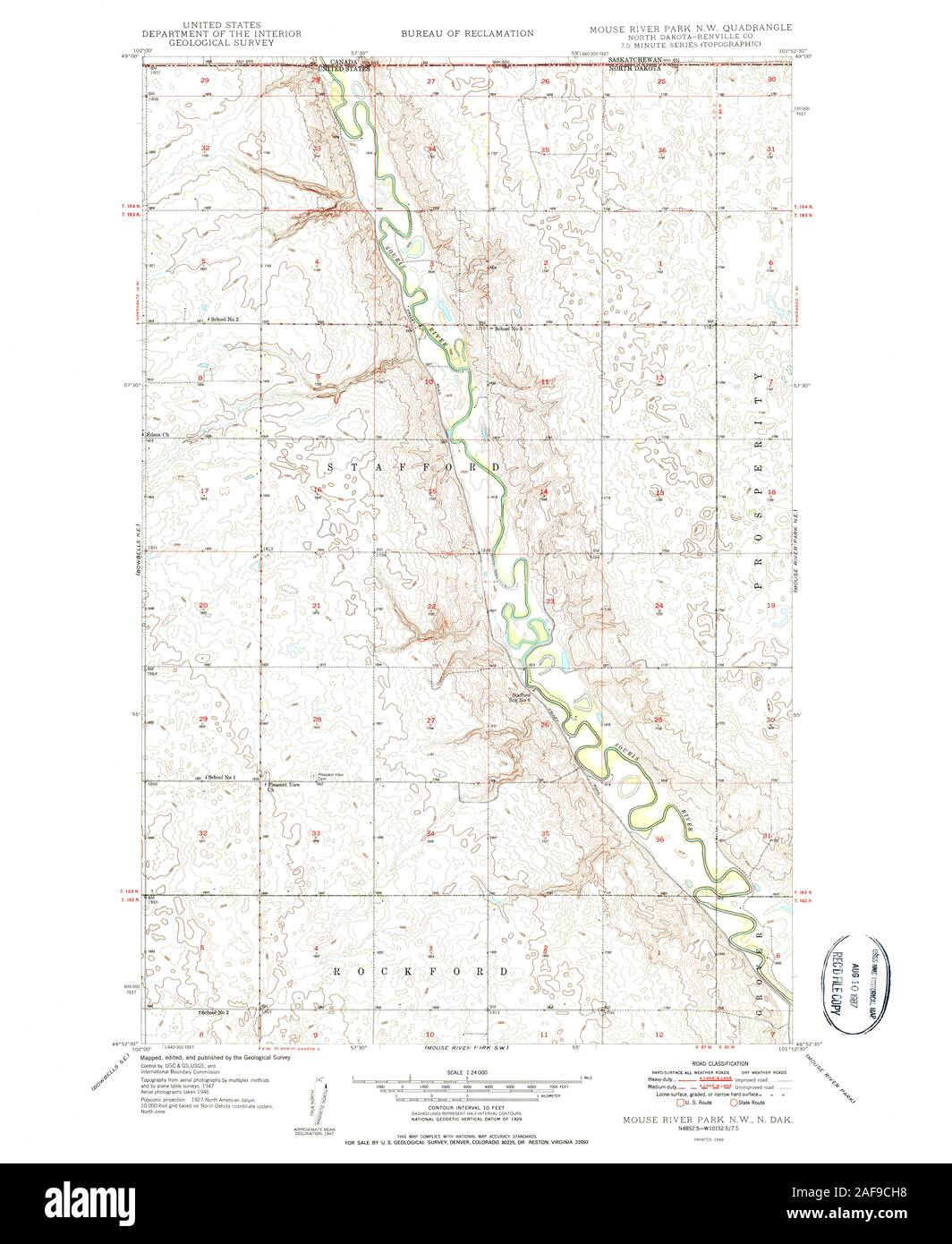 Park river north dakota map hi-res stock photography and images - Alamy