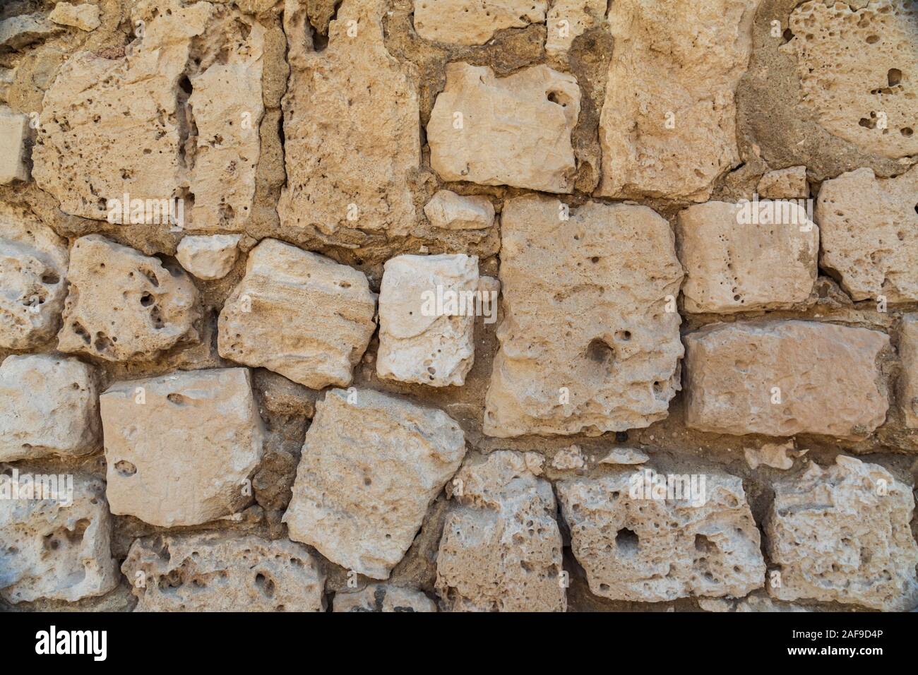 Africa, Egypt, Alexandia. Stone wall at the ruins of the Roman ...