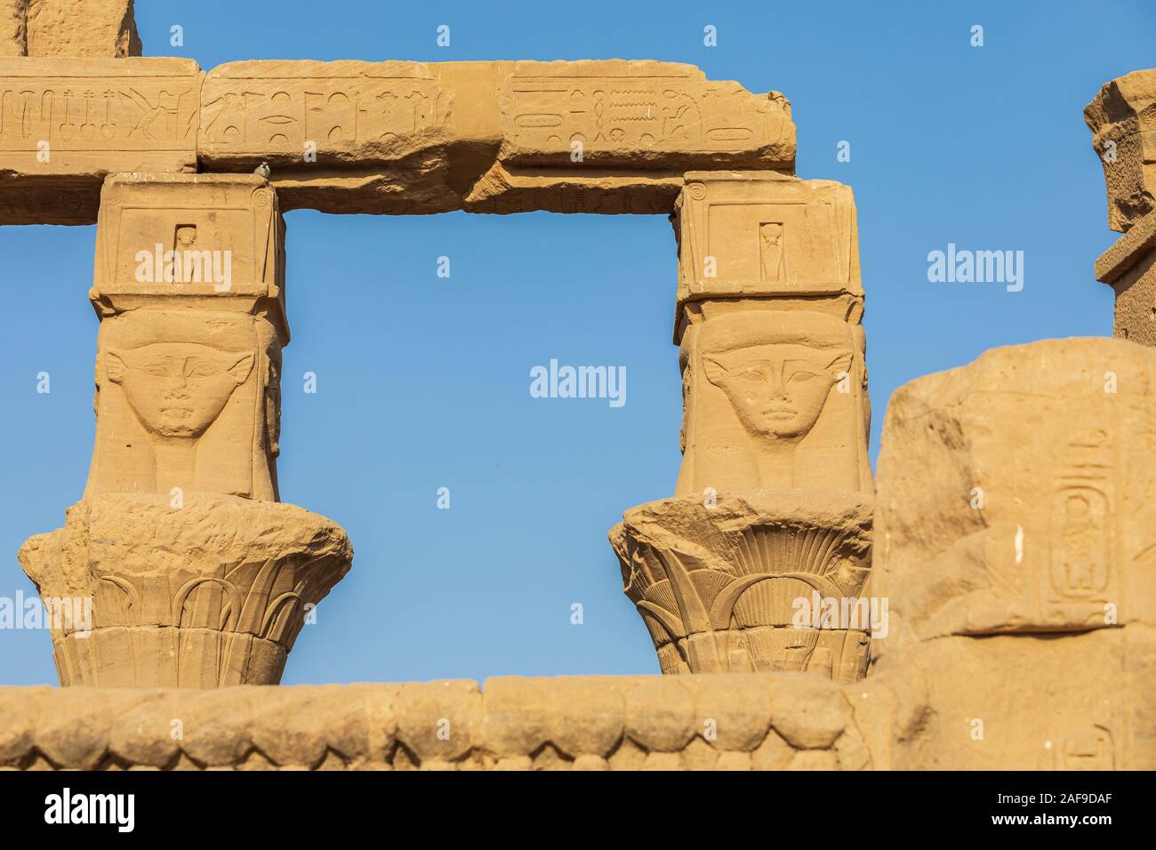 Africa, Egypt, Aswan. Philae Temple on Agilkia Island in the Nile River ...