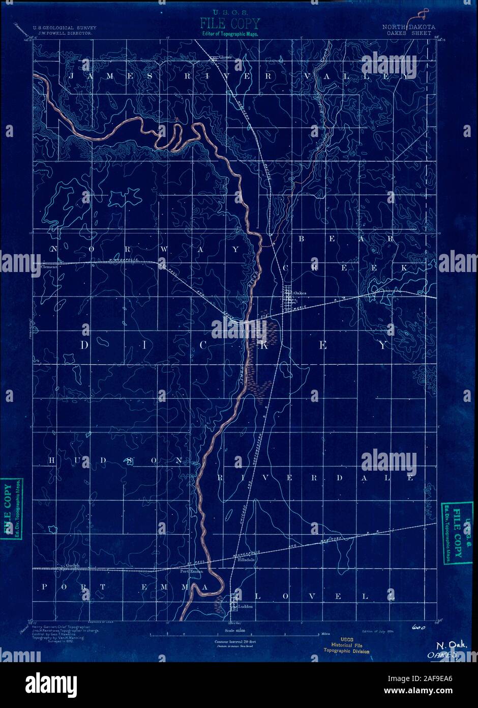 Map of oakes hi-res stock photography and images - Alamy
