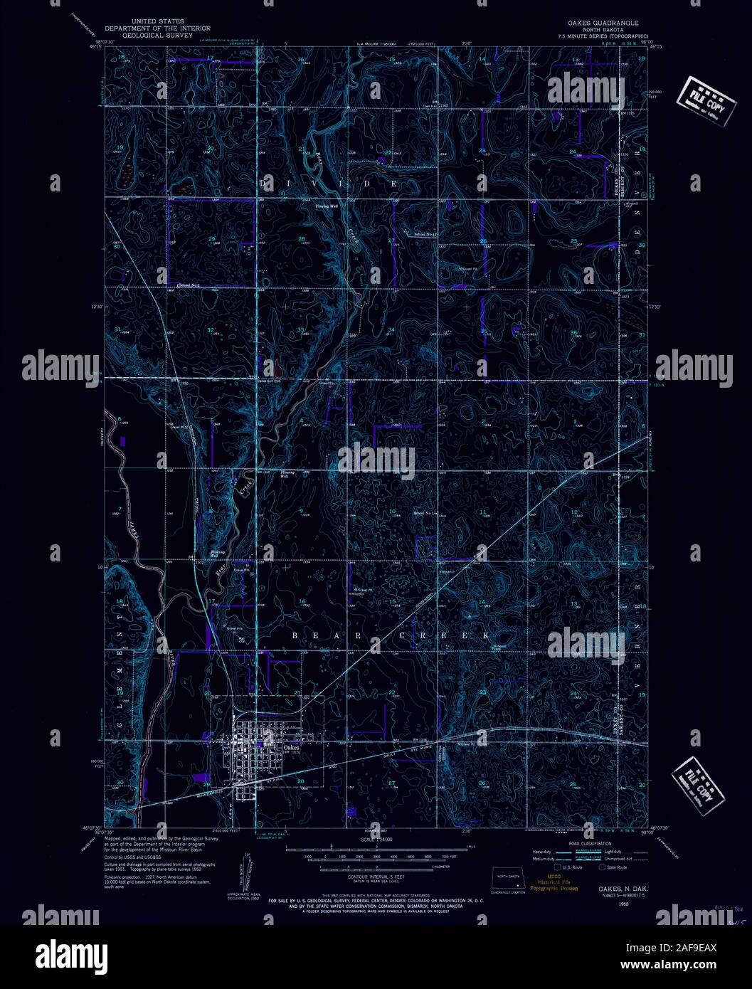 Oakes north dakota map hi-res stock photography and images - Alamy